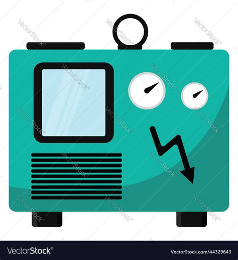 Small Green Generator On A White Background Vector Image