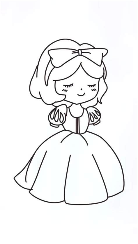 白雪公主简笔画图片打印20张 几塔之家