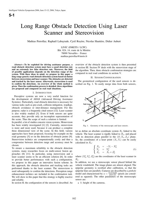 Pdf Long Range Obstacle Detection Using Laser Scanner And Stereovision