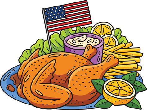 Memorial Day Thanksgiving Dinner Cartoon Clipart 34812462 Vector Art At