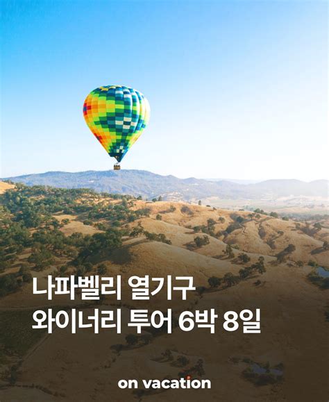 샌프란시스코 나파벨리 열기구 와이너리 투어 6박 8일