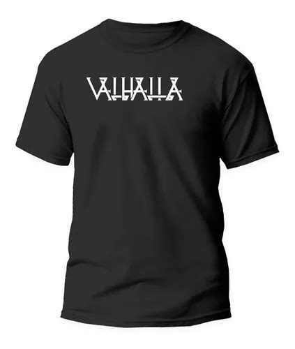Playera Negra Vikinga Diseño Vikingo Valhalla Meses Sin Interés