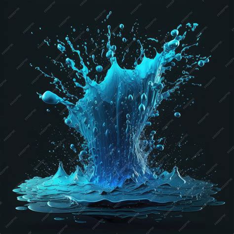 Premium Ai Image Design Water Splash Vfx Game Ai Generated