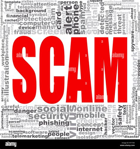 Scam Word Cloud Stock Photo Alamy