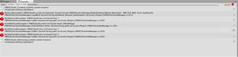 Fmod Unity Anyone Know Why I Sometimes Get These Errors When I