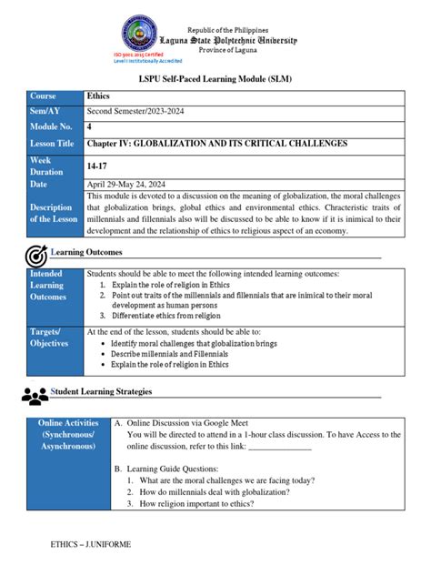 Module 4 Ethics Download Free Pdf Millennials Globalization
