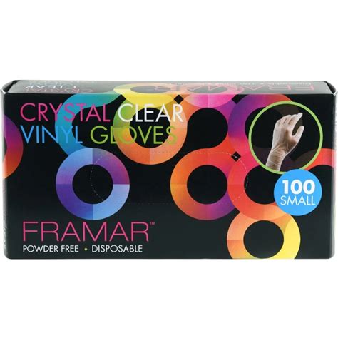 Framar Crystal Clear Vinyl Gloves Small 100 Per Box Skin Science Co