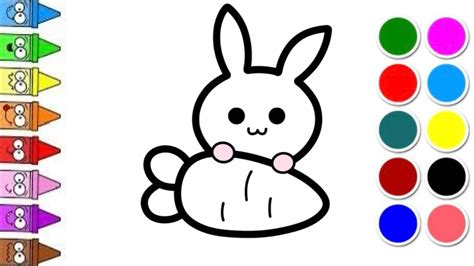 Rabbit Drawing And Colouring 🎨🎨🎨 Youtube