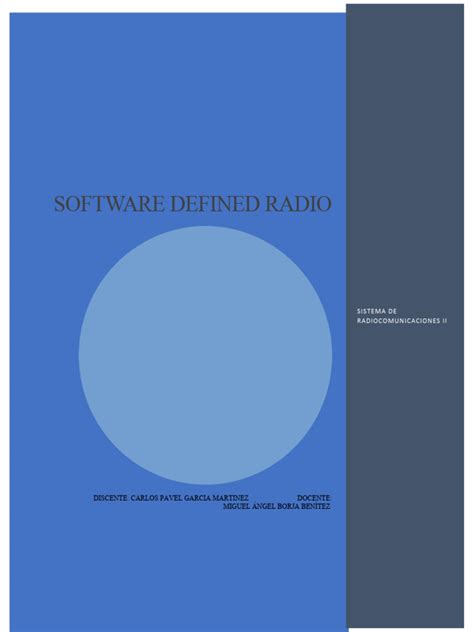 Software Defined Radio Pdf Radio Definida Por Software Radio