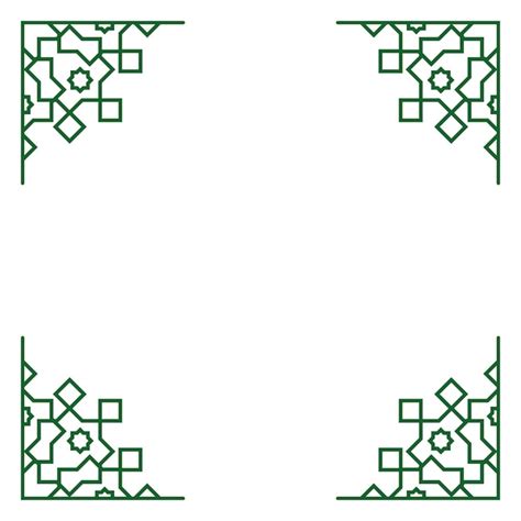 Marco De Elementos De Diseño De Mosaico Del Mes De La Herencia árabe Estadounidense Vector Premium