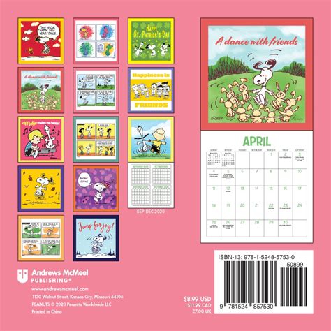 Peanuts 2021 Mini Wall Calendar Angus And Robertson