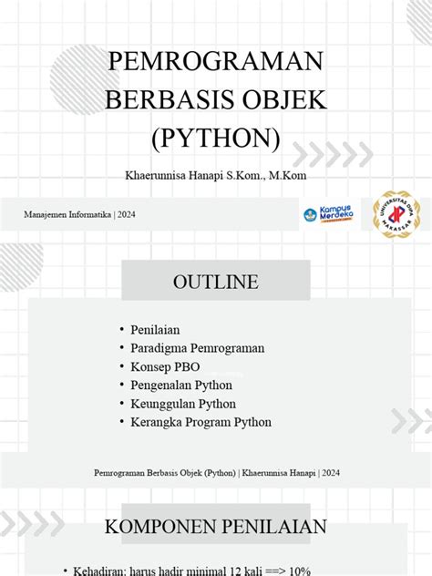Pemrograman Berbasis Objek 1 Pdf Seni