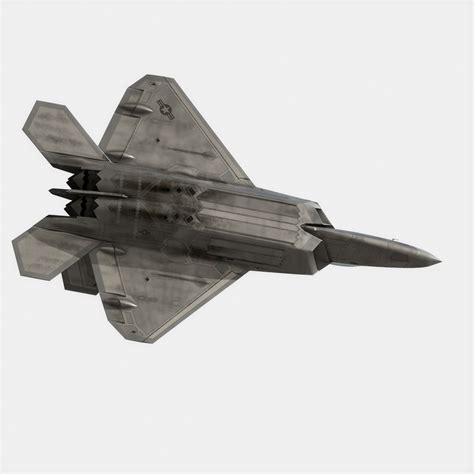 3d Model Of F 22a Fighter