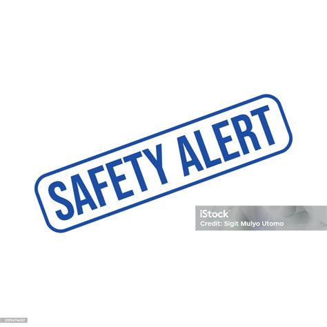 Safety Alert Rubber Stamp Vector Template Stock Illustration Download