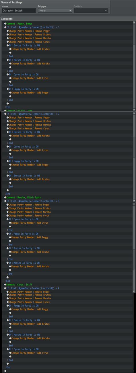 Switching Characters With A Button Simply Not Working Rpg Maker Forums