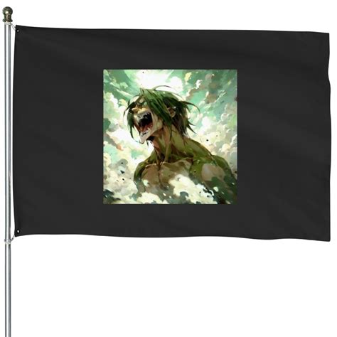 Attack Onn Titan Eren Titan Sketch House Flags Sold By Saracase Sku