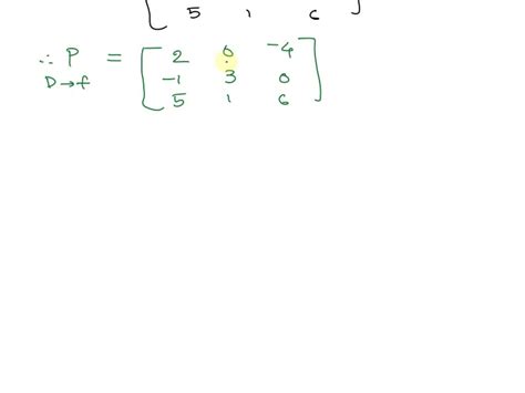 SOLVED Let D D D D And F F F F Be Bases For Vector Space V And Suppose F D