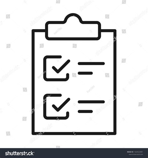 Blank Tick Marks Icon Line Style Stock Vector Royalty Free 1324522991 Shutterstock