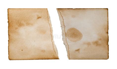 Fundo Vintage Com Papel Antigo Rasgado Isolado Em Fundo Branco Imagem