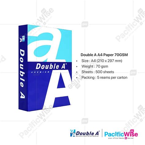 A4 Paper Double A Copier Paper Kertas A4 70gsm 80gsm Printing Paper 500s 1 Carton X 5