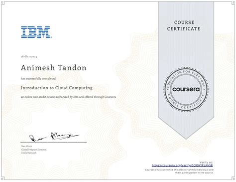 Animesh Tandon On Linkedin Cloudcomputing Ibm Coursera Learningjourney Techskills