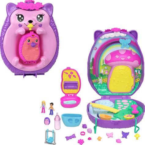 Polly Pocket 2 In 1 Travel Toy With 2 Micro Dolls And 16 Accessories