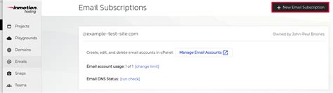 Purchase And Configure Email Subscriptions Platform Inmotion