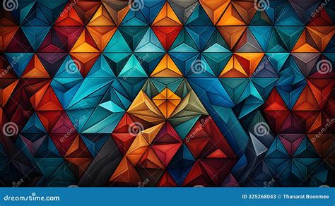 Detailed Flat Illustration Featuring A Complex Triangle Texture With Dynamic Lines And Intricate