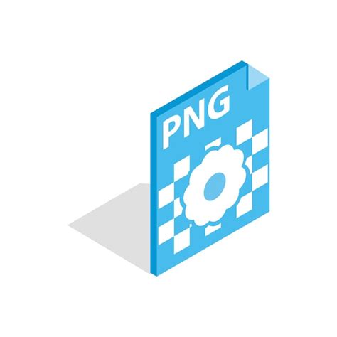 Premium Vector PNG Image File Extension Icon In Isometric D Style Isolated On White Background
