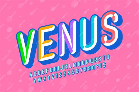 Premium Vector Chisel 3d Comical Design Colorful Alphabet Typeface Color Swatches Control 13