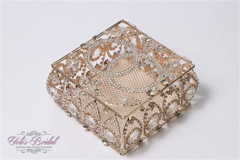 New Gold Beautiful Wedding Box Lasso Box Crystal Box Treasure