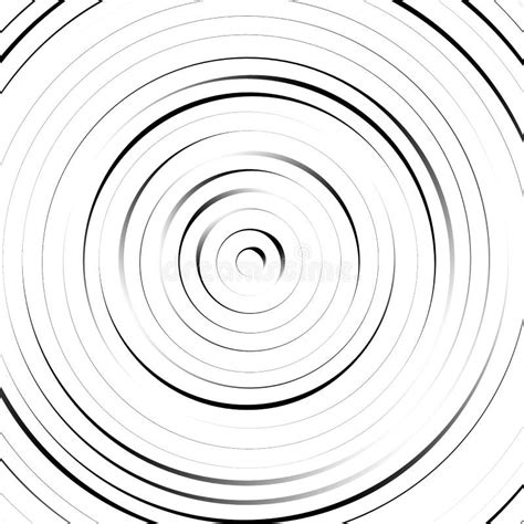 Radial Concentric Circles With Irregular Dynamic Lines Abstract Pattern With Rotating Spiral