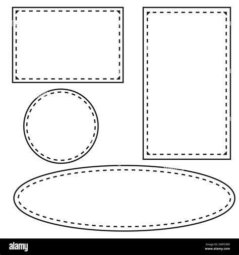 Set Frames Simple Frames In Sketch Style Vector Illustration Stock Image Eps 10 Stock Vector