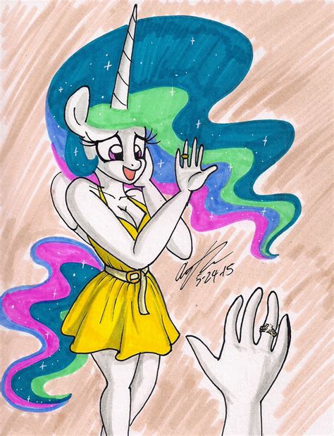 903436 Safe Artist Newyorkx3 Princess Celestia Anthro Breasts