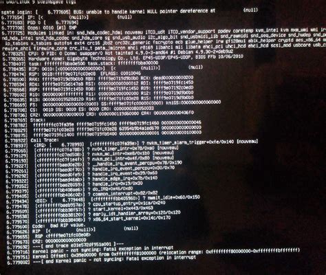 Kernel Panic Null Pointer Dereference First Boot After Installing 90