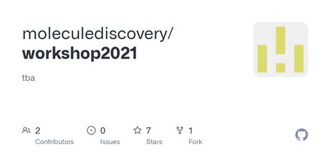 GitHub Moleculediscovery Workshop Tba