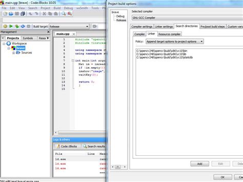 How To Use Opencv 248 With Codeblock On Windows7 64 Bit Closed