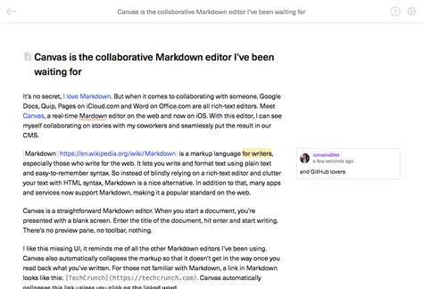 Canvas Is The Collaborative Markdown Editor Ive Been Waiting For Techcrunch