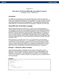 What Would I Do Without PROC SQL And What Would I Do Without Proc Sql And Pdf