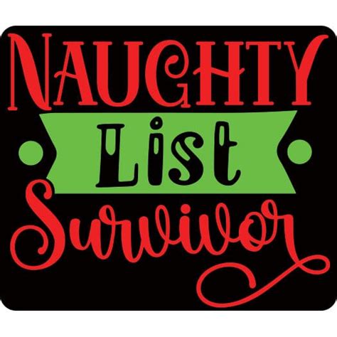 Magnet Naughty List Survivor Custom Decor