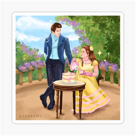 Colin And Penelope Enjoying An Afternoon Tea Sticker For Sale By