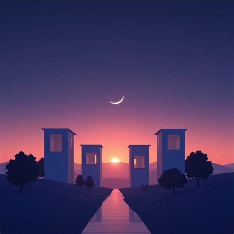 Free Geometric Moon Vista Image Crescent Moon Geometric Download At Stockcake