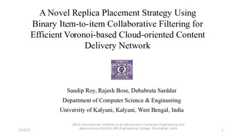 Ppt A Novel Replica Placement Strategy Using Binary Item To Item