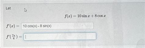 Solved Letf x sinx cosxf x f π Chegg