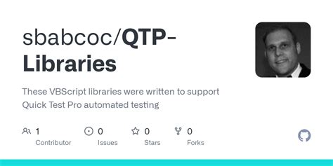 Github Sbabcoc Qtp Libraries These Vbscript Libraries Were Written To Support Quick Test Pro