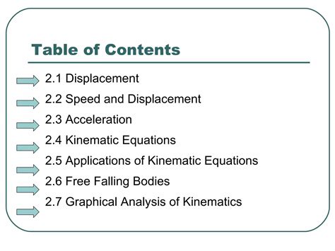 Ch 2 One Dimensional Kinematics Ppt