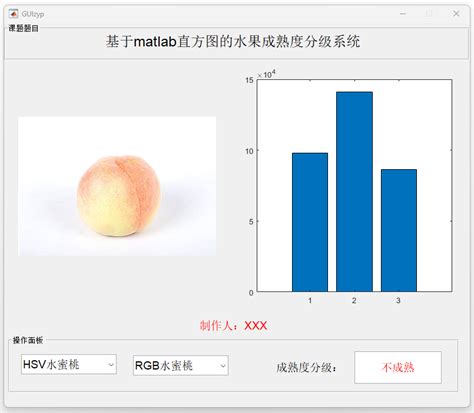 基于matlab直方图的水果成熟度分级系统gui界面 索炜达猿创