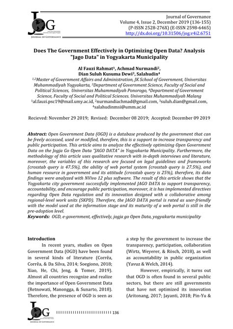 pdf does the government effectively in optimizing open data analysis