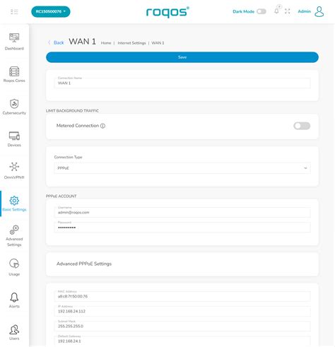 How To Set Up Pppoe On Roqos Core Support Center