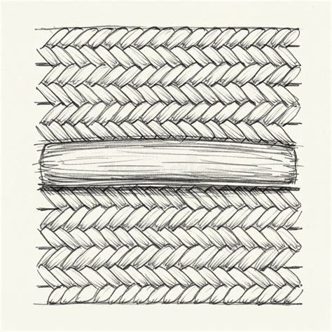 A Detailed Sketch Of A Woven Textile Pattern Featuring Interlacing